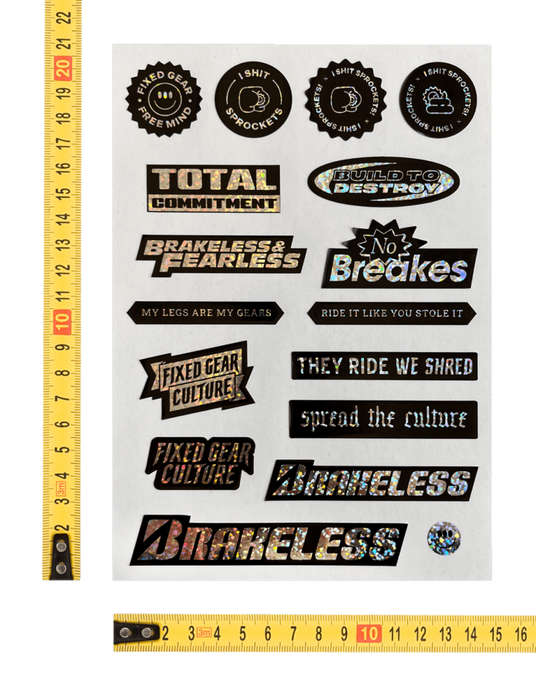 Big Fixed Gear Sticker Pack | Fixed Gear Culture