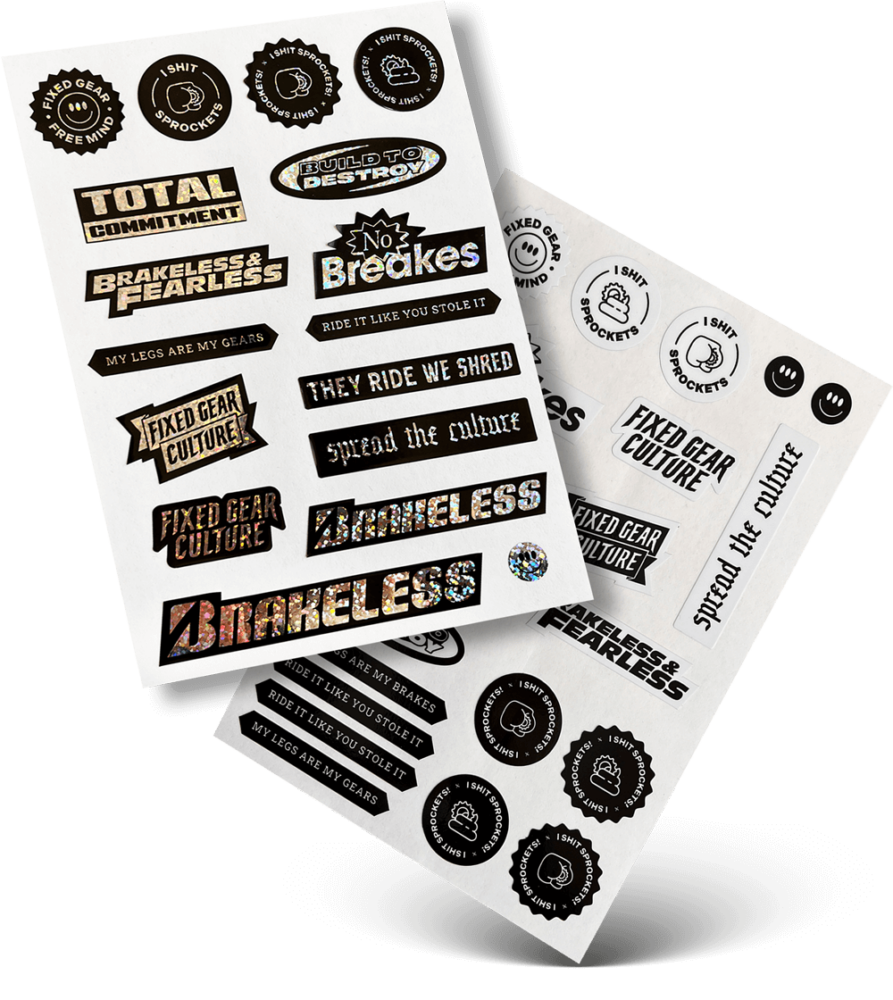 Big Fixed Gear Sticker Pack | Fixed Gear Culture